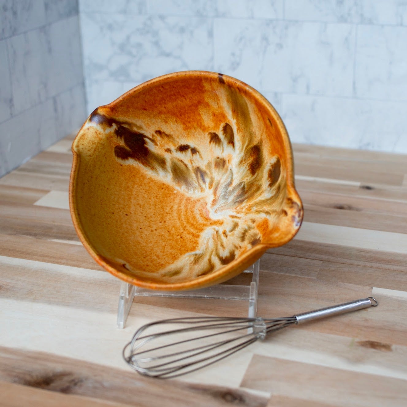 Clay Coyote Mixing Bowl with wire whisk (aka The Whisky Bowl) | Clay ...